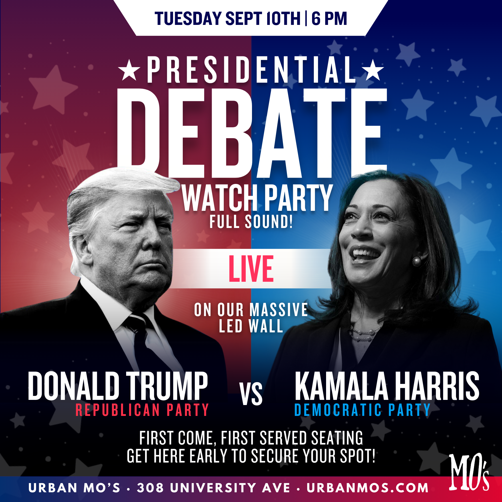 Presidential Debate - Urban MO's Bar & Grill